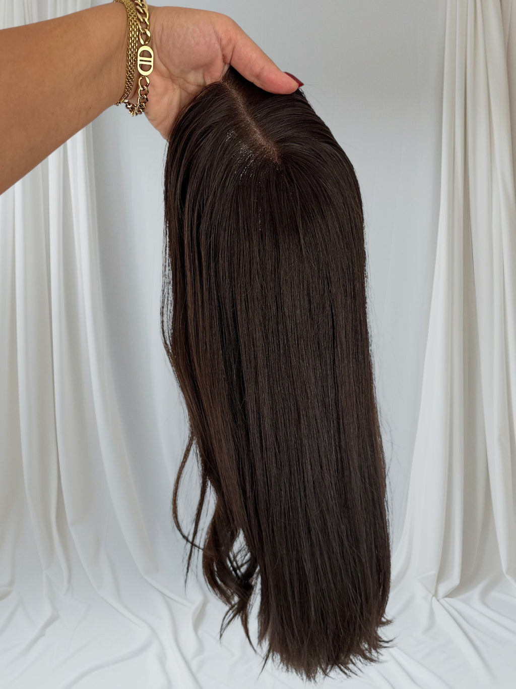 Ally - Dark Brown - Lace Top Hair Topper (8x8 cap / 20") – ND Hair ...